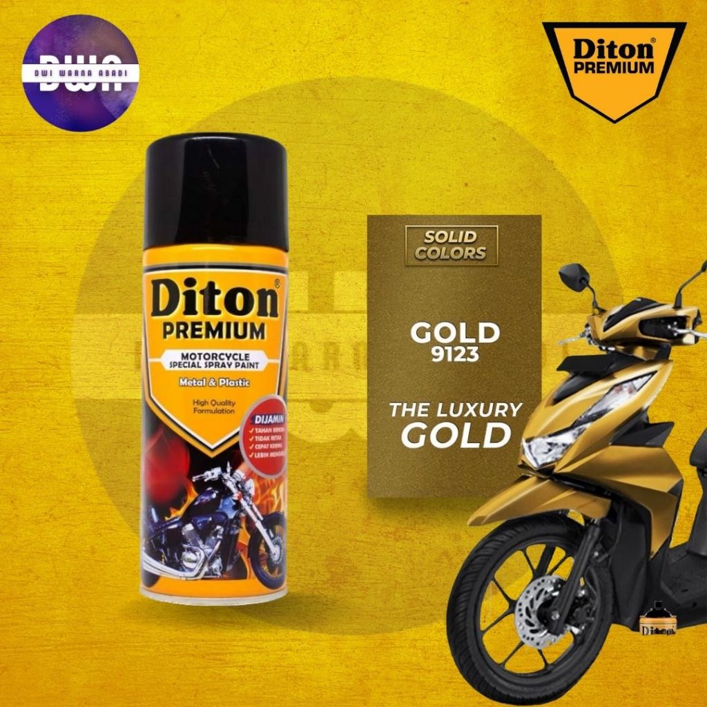 Jual Cat Semprot 9123 Gold 400cc Diton Premium Pylox Original | Shopee ...