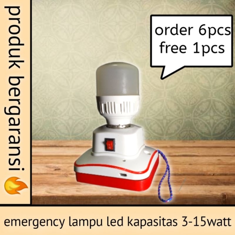 Jual lampu LED emergency 10 - 15 Watt lilin elektrik portable tahan ...