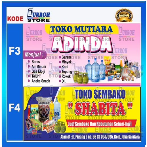 Jual Spanduk / Banner Toko Kelontong / Sembako BISA REQUEST #2 | Shopee Indonesia