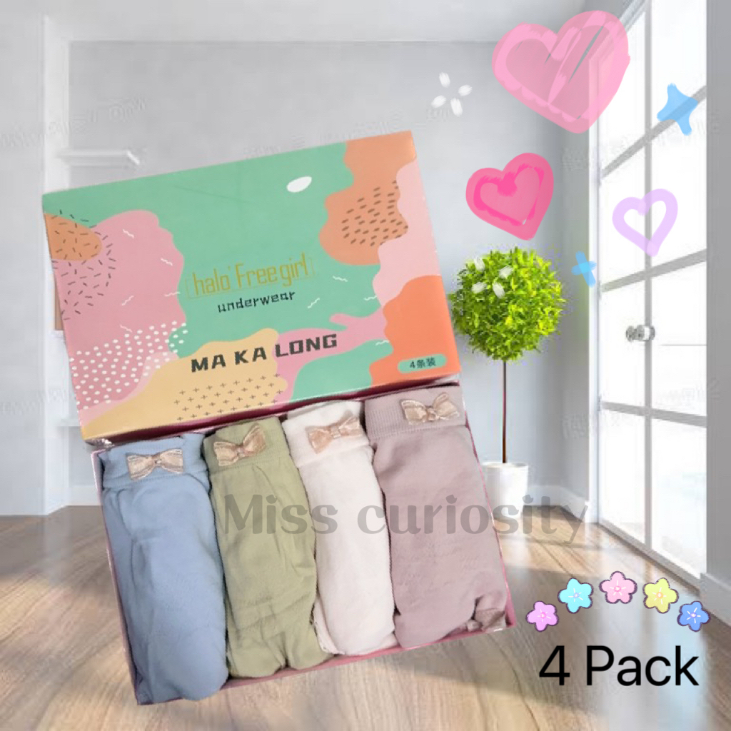 Jual [Set Kotak 4pcs] Celana dalam antibakteri graphene wanita Pakaian ...