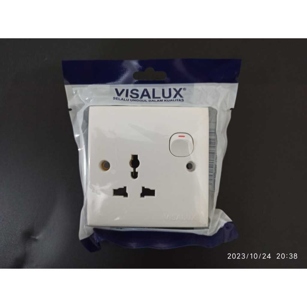 Jual Visalux Stop Kontak Multi Socket Inbow + Saklar E3113M 13a x 1 | Shopee Indonesia