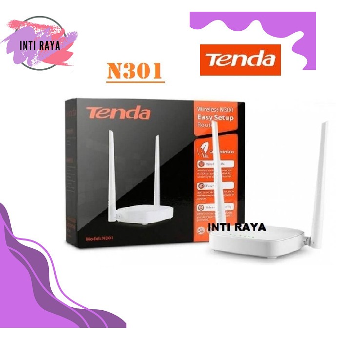 Jual Tenda N301 Wireless Router 2 Antena-White N301 N 301 | Shopee ...