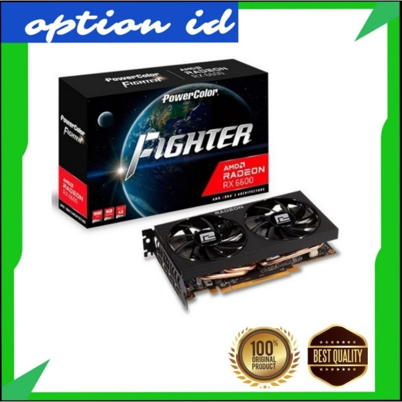 Jual VGA POWERCOLOR FIGHTER Radeon RX 6600 8GB GDDR6 | RX6600 8G - Dual ...