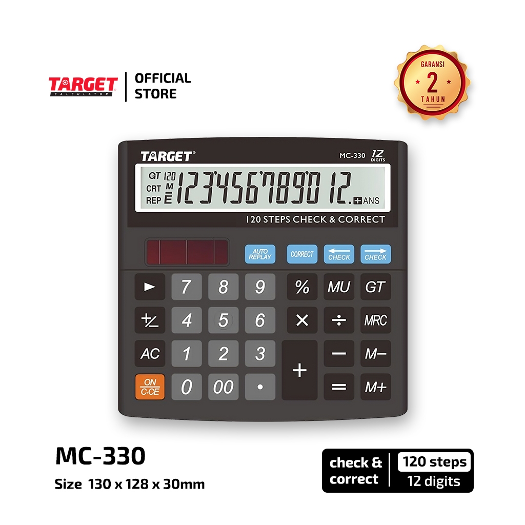 Jual Target MC-330 - Desktop Calculator - 12 digit | Shopee Indonesia