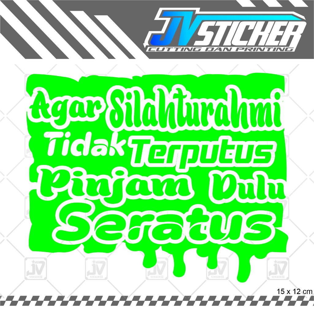 Jual STIKER PINJAM DULU SERATUS CUTTING STICKER MOTOR MURAH KATA KATA | Shopee Indonesia