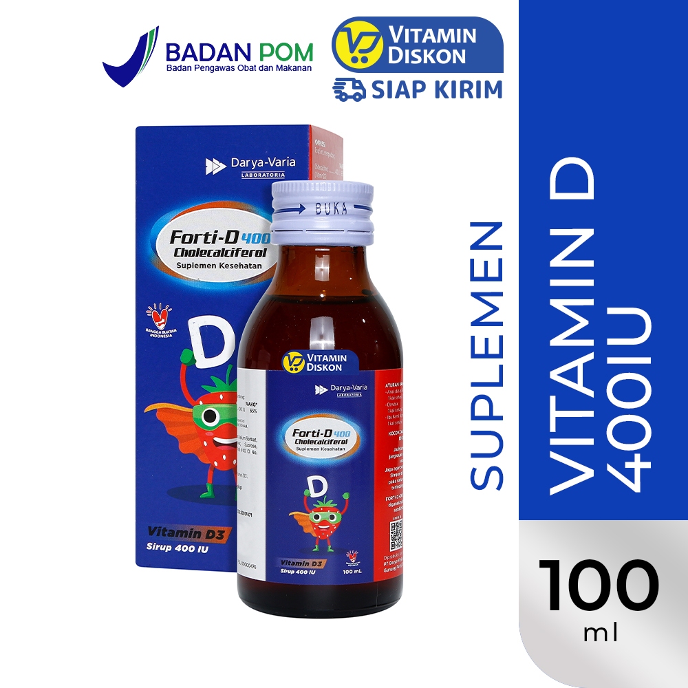 Jual FORTI D SYRUP 400 IU 100 ML - Vitamin Anak D3 400IU | Shopee Indonesia