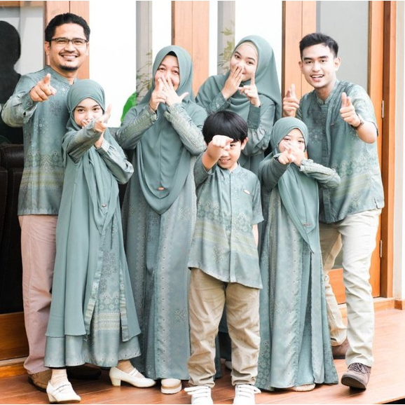 Jual BAJU GAMIS COUPLE SARIMBIT FAMILY SET MOTIF BATIK PRINT GRAND ...