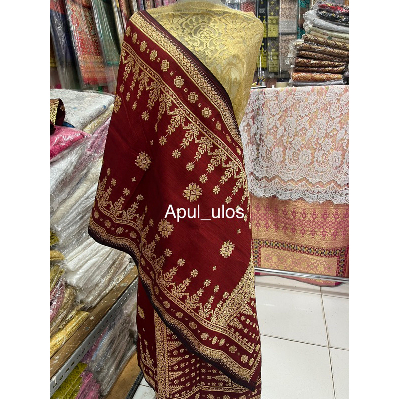Jual Songket cantik manis marun gold kandang tenunan tangan asli palembang | Shopee Indonesia
