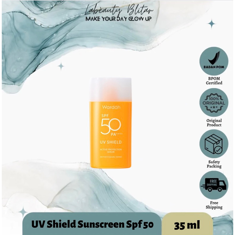 Jual Wardah UV Shield Sunscreen SPF 50 PA ++++ (warna oren) | Shopee ...