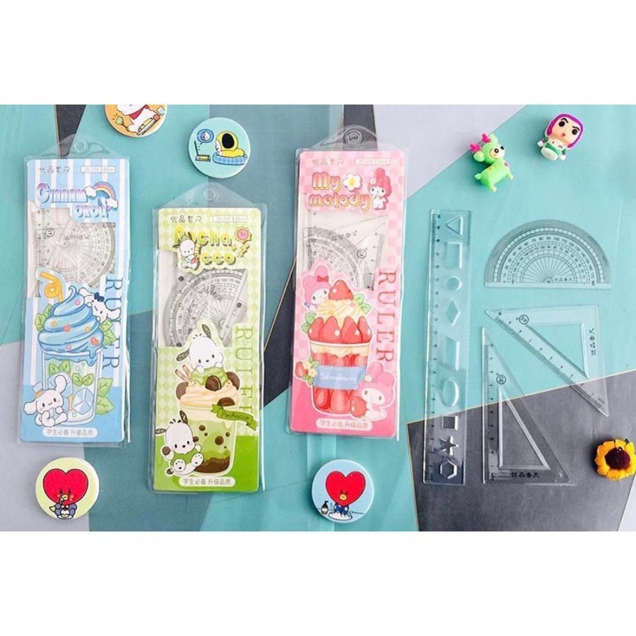 Jual PENGGARIS SET isi 4 SANRIO (20CM) | Shopee Indonesia