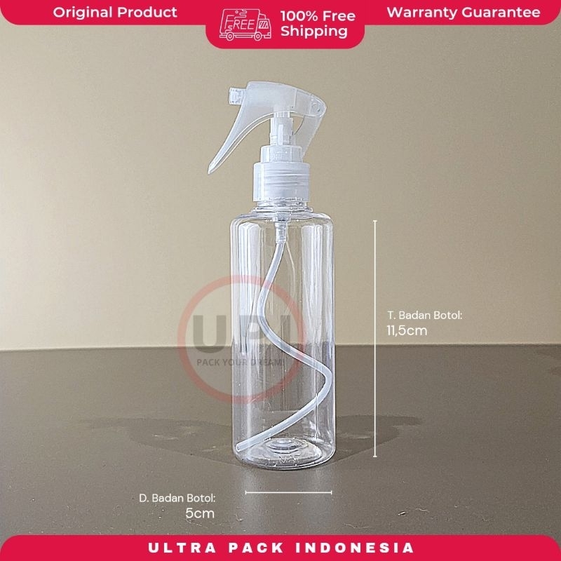 Jual BOTOL PET BR 200ML CLEAR + TRIGER SPRAYER BURUNG KUNCI ( Botol Isi ...