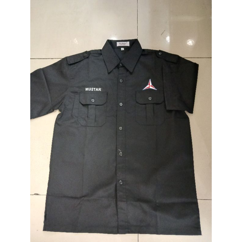 Jual kemeja partai demokrat seragam partai demokrat hitam lengan pendek ...