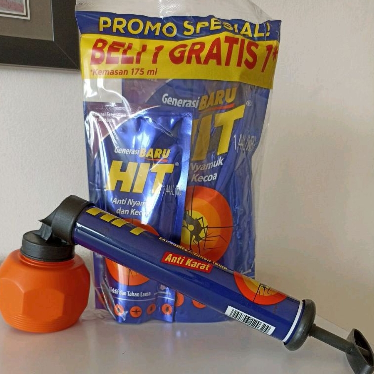 Jual Paket Pompa Nyamuk HIT Dan Hit Cair Refill 700ml Bonus Isi 175ml ...