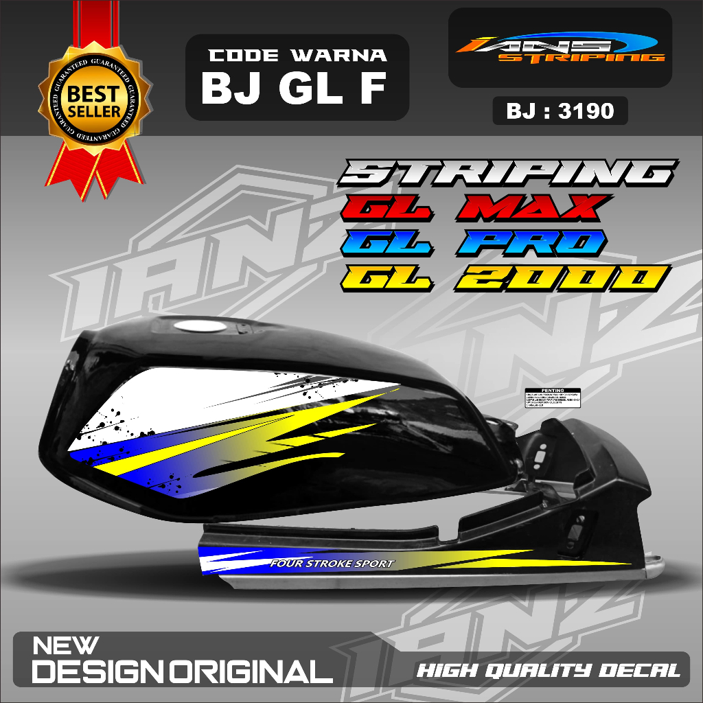 Jual BJ 3190 - STRIPING HOLOGRAM GL PRO/MAX-STIKER LIS DECAL MOTOR GL ...