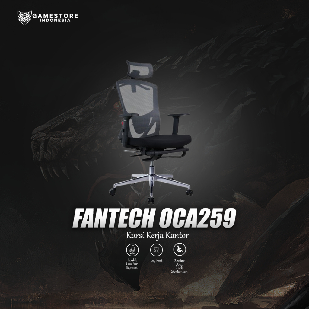 Jual Fantech OCA259 Kursi Kantor Kerja Jaring Premium Office Chair ...