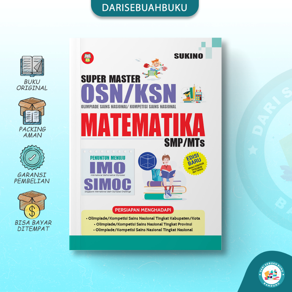 Jual Buku SUPER MASTER - OSN MATEMATIKA untuk SMP - Edisi TERBARU - Buku Latihan & Bank Soal ...