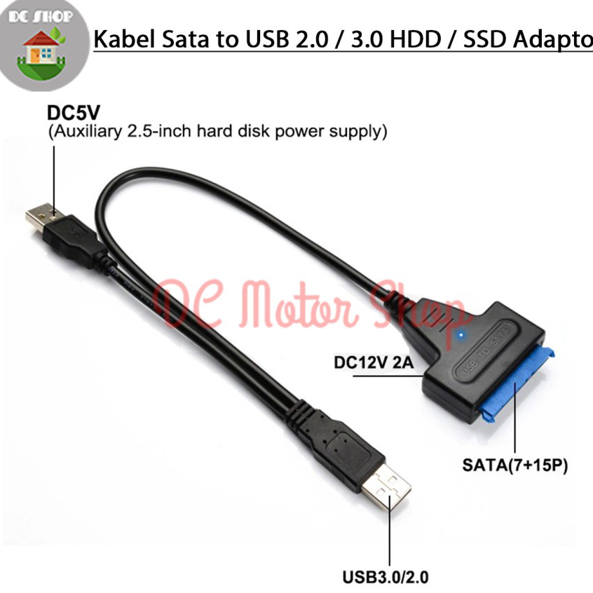 Jual Model Baru Cable/Kabel SATA to USB 2.0 / SATA ke USB2.0 HDD SSD ...