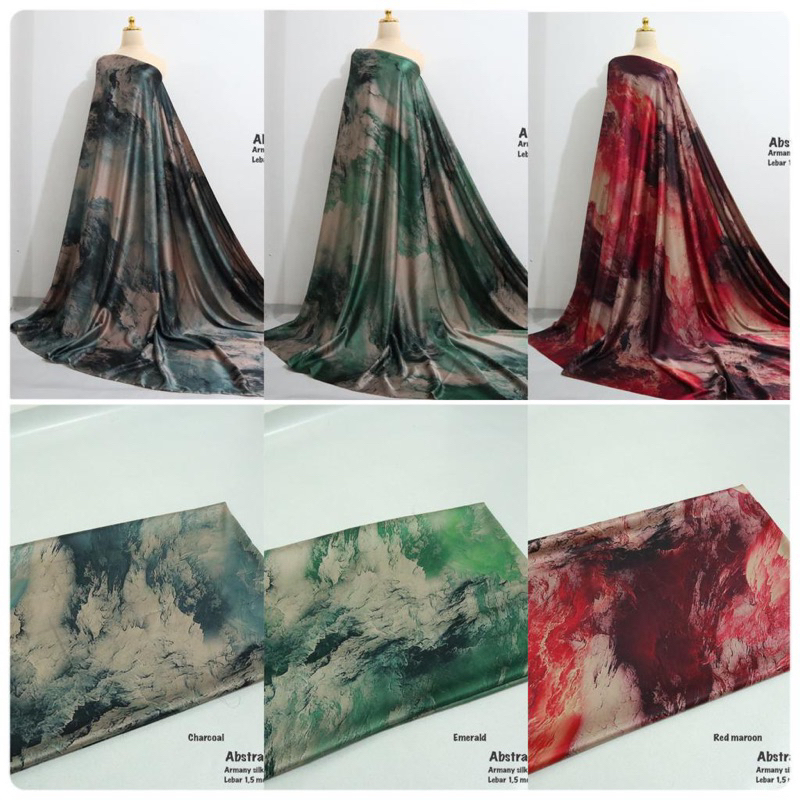 Jual Kain arnami silk brown | kain silk | armany silk | motif batik ...