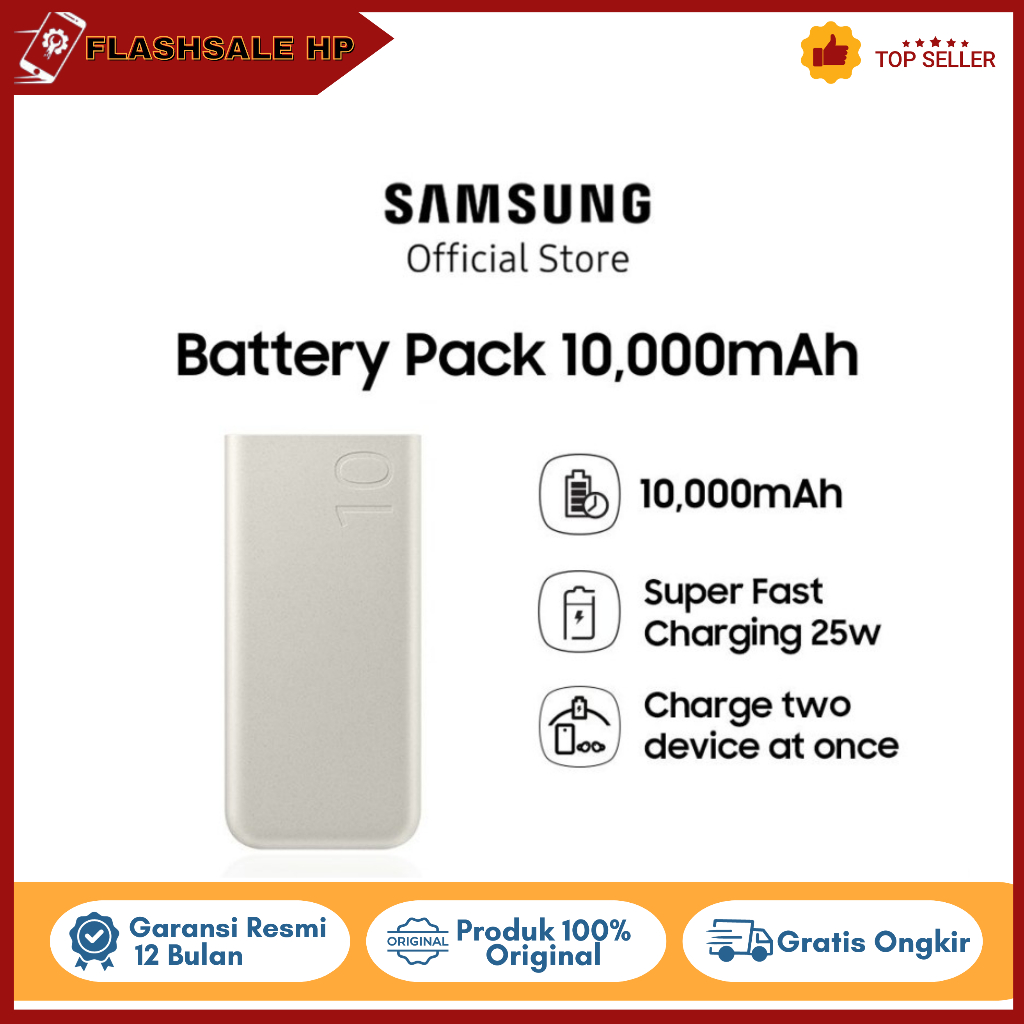 Jual Powerbank Samsung 10000mAh 25W Beige White Type C Fast Charging ...