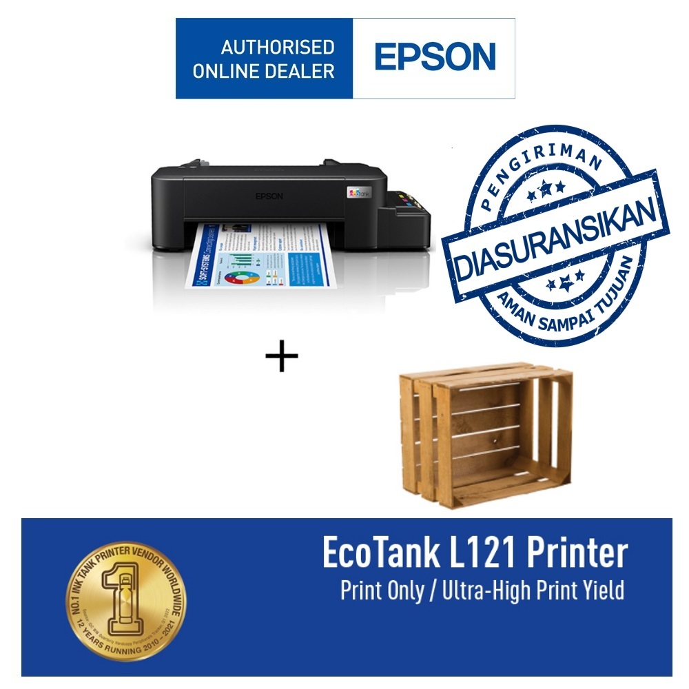 Jual Printer Epson L121 Ink Tank + Packing Kayu (Untuk pengiriman luar ...