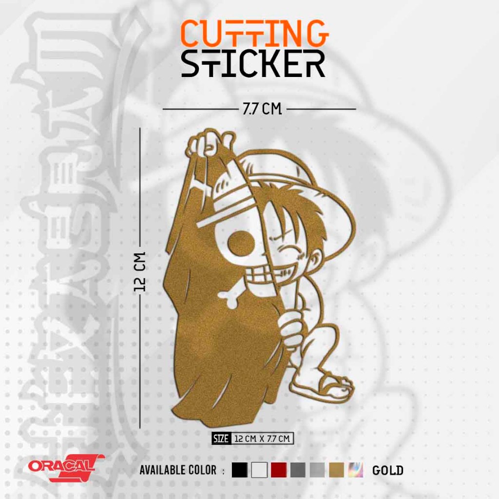 Jual Cutting Sticker Monkey D. Luffy Chibi | Stiker Cutting Luffy One ...