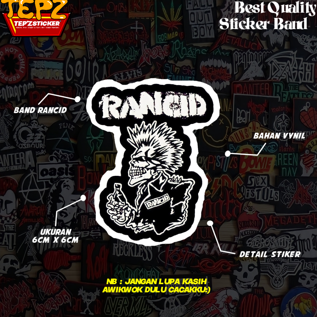 Jual STICKER STIKER (BAND RANCID) STIKER BAND| STIKER TUMBLR| STIKER ...