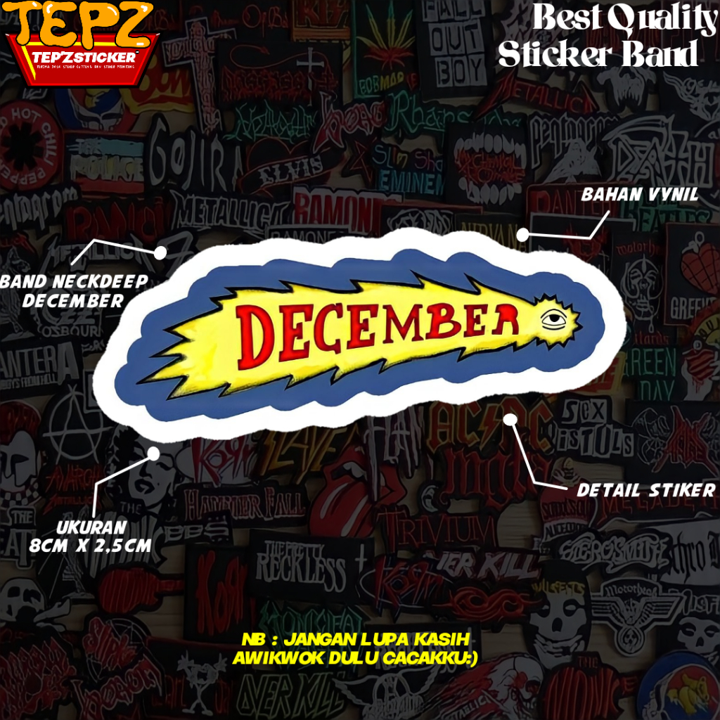 Jual STIKER STICKER (BAND NECKDEEP DECEMBER) STIKER BAND|STIKER METAL ...