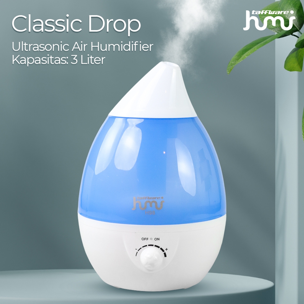 Jual Air Humidifier Classic Drop Ultrasonic 3 Liter - Taffware H98 ...