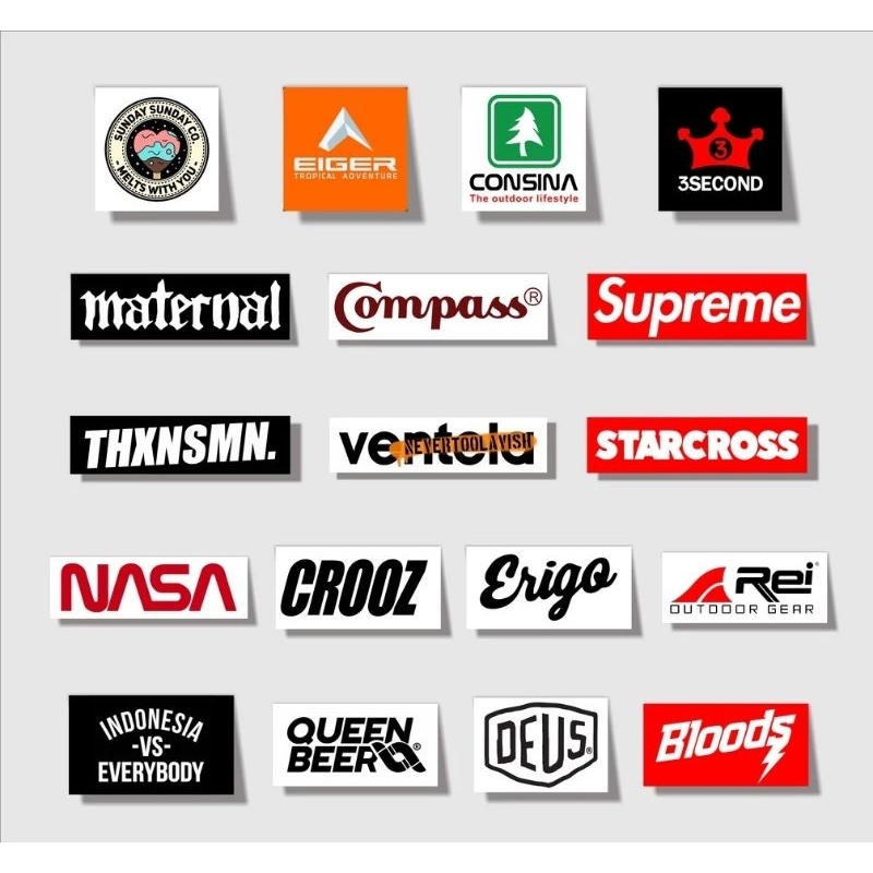 Jual stiker sticker keren brand distro | Shopee Indonesia