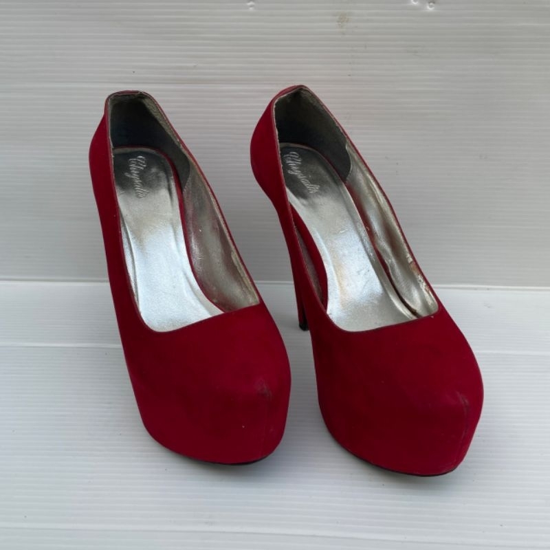 Jual Chrysalis Red High Heels - Sandal / Sepatu Hak Tinggi Pesta ...