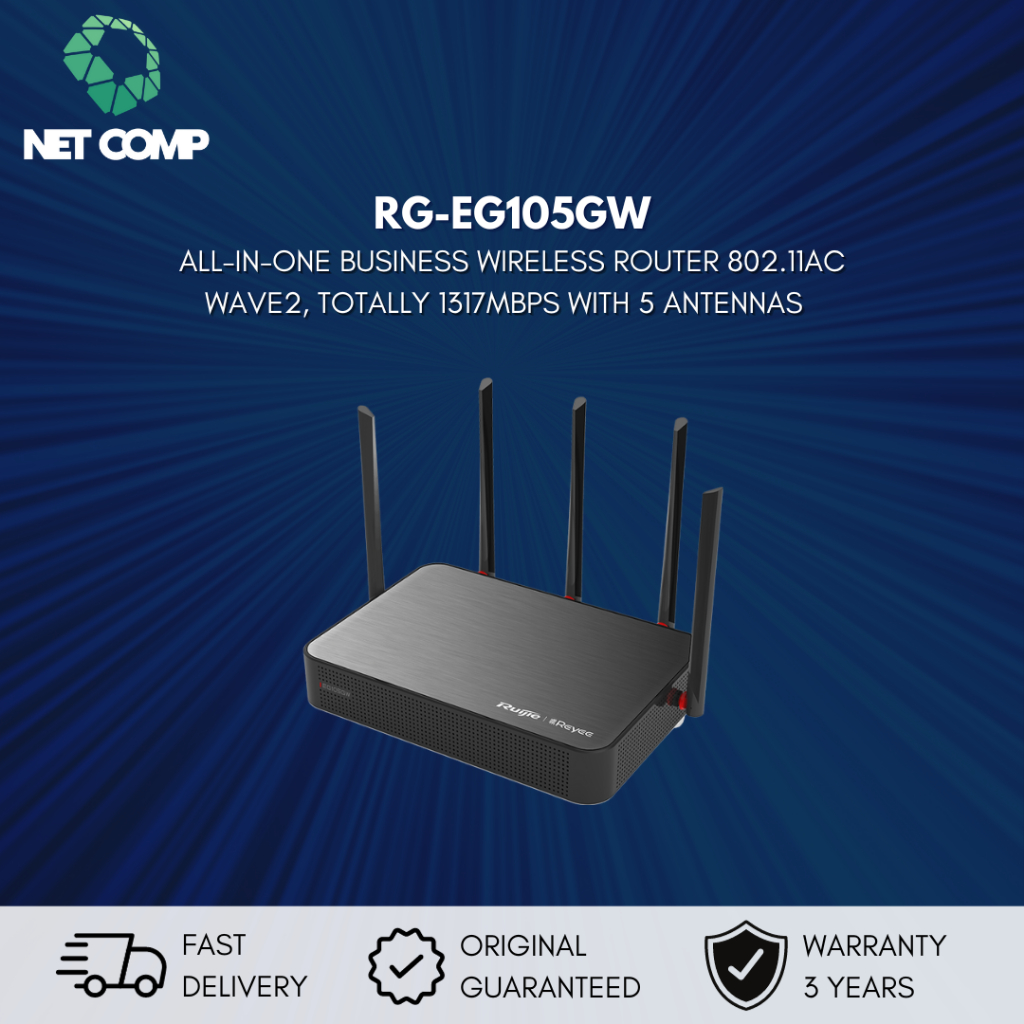 Jual RG-EG105GW RUIJIE REYEE ALL IN ONE ROUTER GATEWAY | Shopee Indonesia
