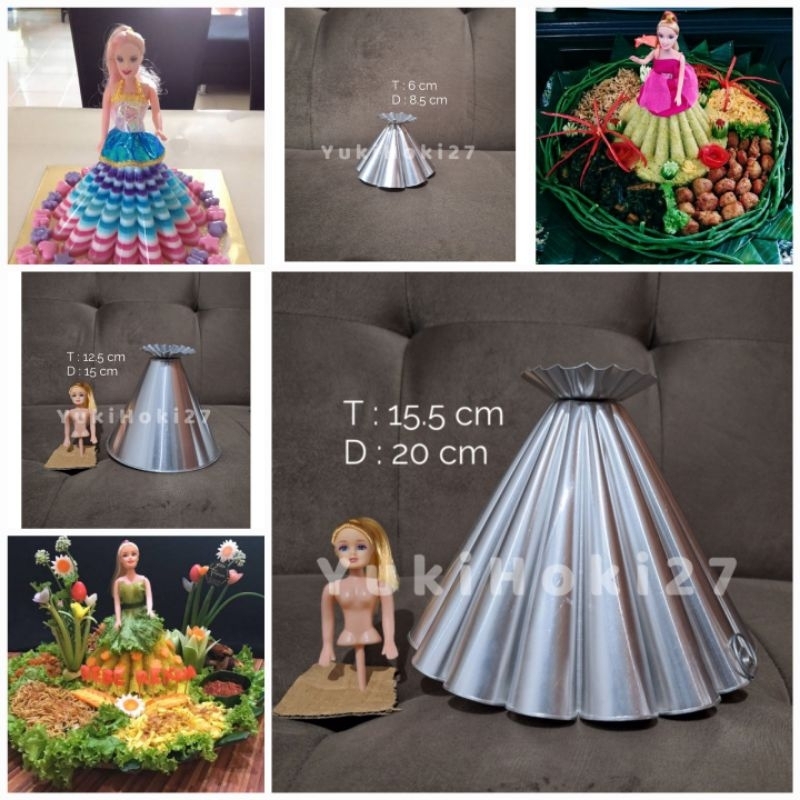 Jual LOYANG TUMPENG ROK BARBIE / CETAKAN NASI TUMPENG ROK / CETASKAN ...