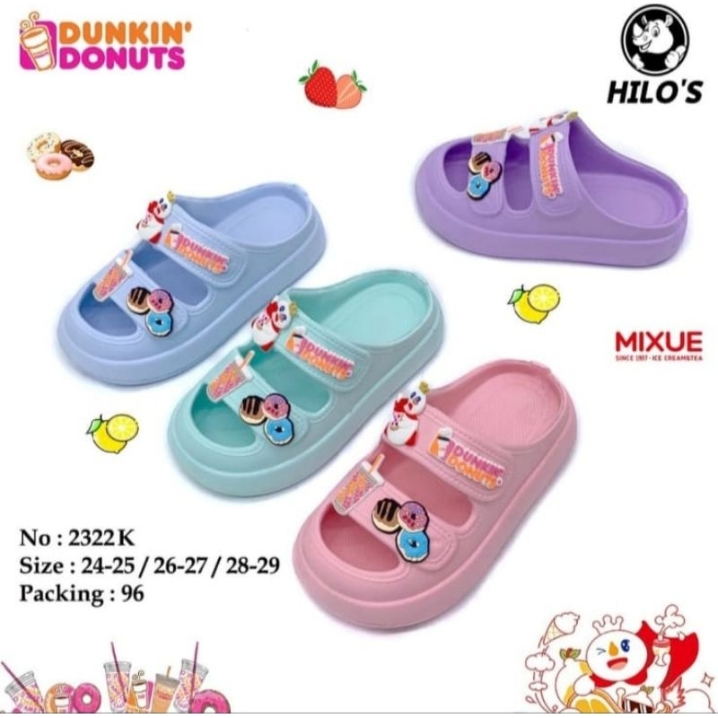 Jual sandal selop anak sandal mixue dunkin donuts sandal terbaru ...