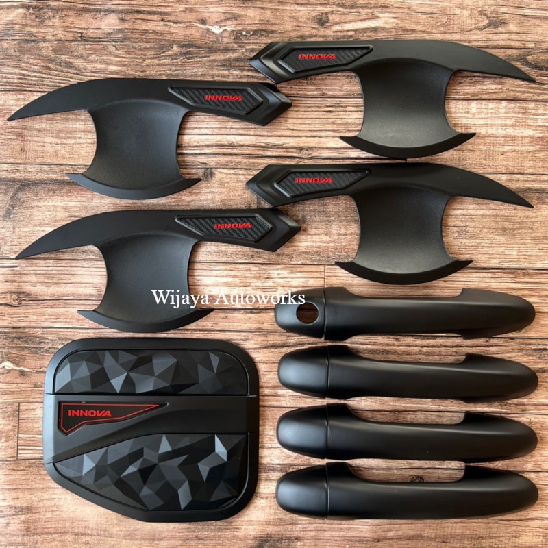 Jual Paket Outer handle Tank Cover bensin Hitam doff Toyota Innova Reborn | Shopee Indonesia