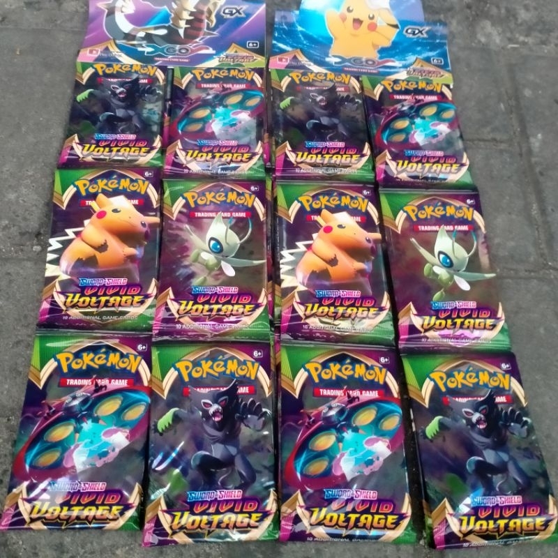 Jual 12 Sachet Mainan Kartu gambar Pokemon New Trading Card Terbaru ...