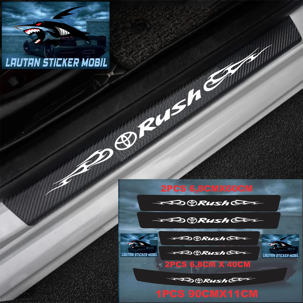 Jual STIKER STICKER CARBON 3D MOBIL RUSH STICKER KARBON 3D PIJAKAN KAKI ...