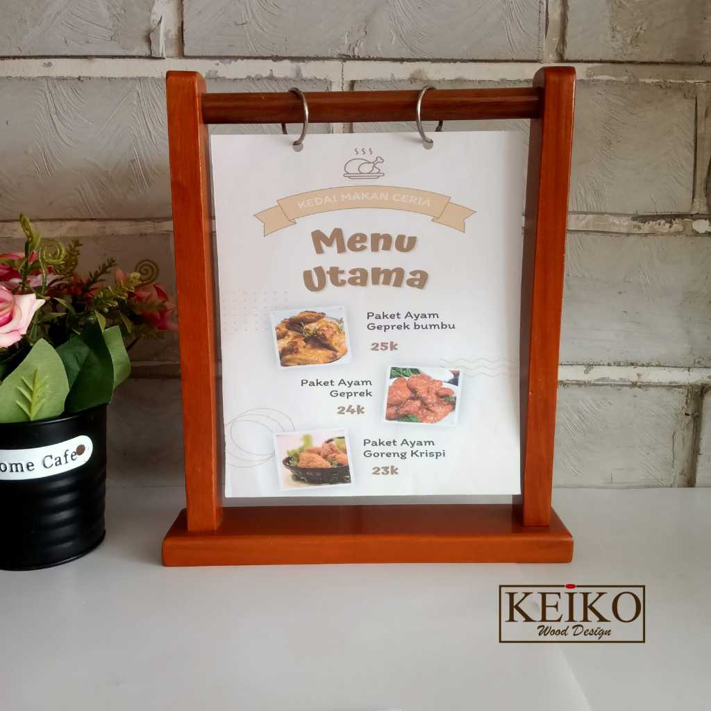 Jual Simple Table Tent A4 A5 | menu holder | menu stand | Gantungan ...