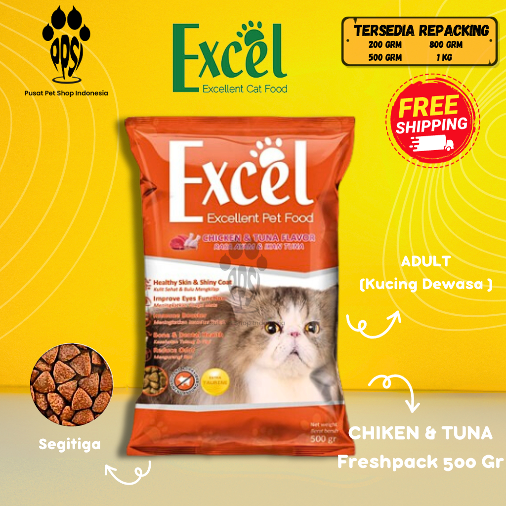Jual Cat food EXEL Oren Chicken 1KG (FRESH PACK 500GRAM) 200GRAM S/D ...