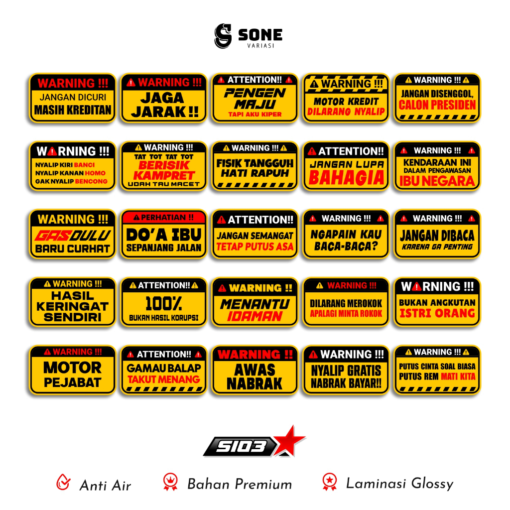 Jual Stiker Motor Pack RACING MOTOR/BRAND/QUOTES RACING dengan Laminasi ...