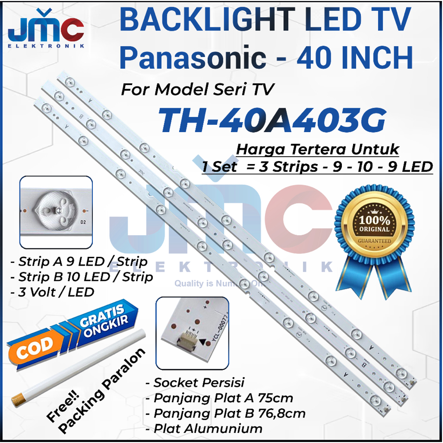 Jual BACKLIGHT TV LED PANASONIC 40 INCH TH-40A403G TH 40A403G 40A403G ...