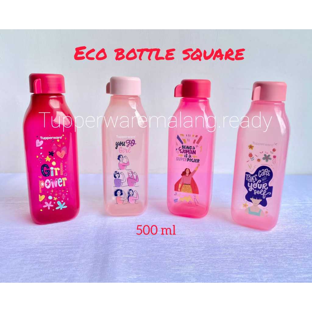 Jual Botol Tempat Minum Tupperware Eco Bottle Square 500ml Tupperware