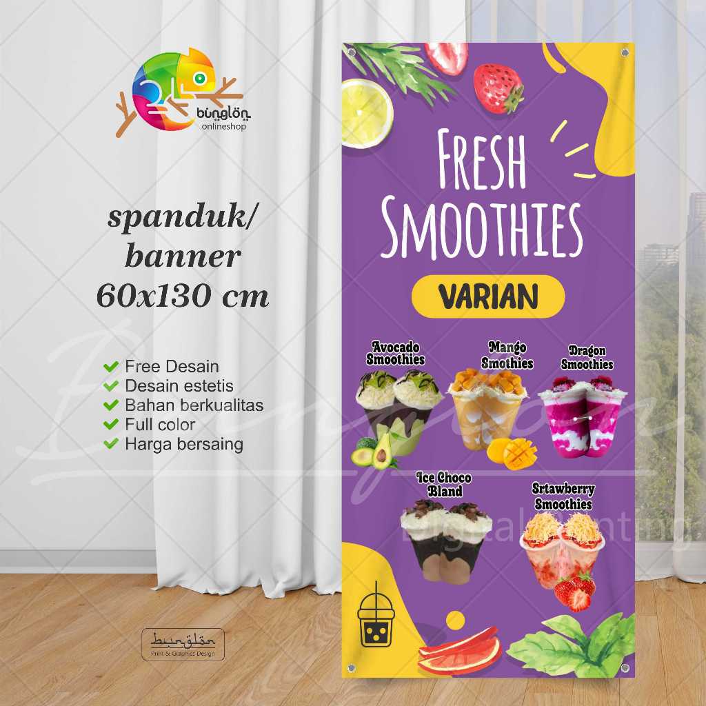 Jual Spanduk Banner Es Smoothies, Smoothies Fruits Murah Berkulitas ...