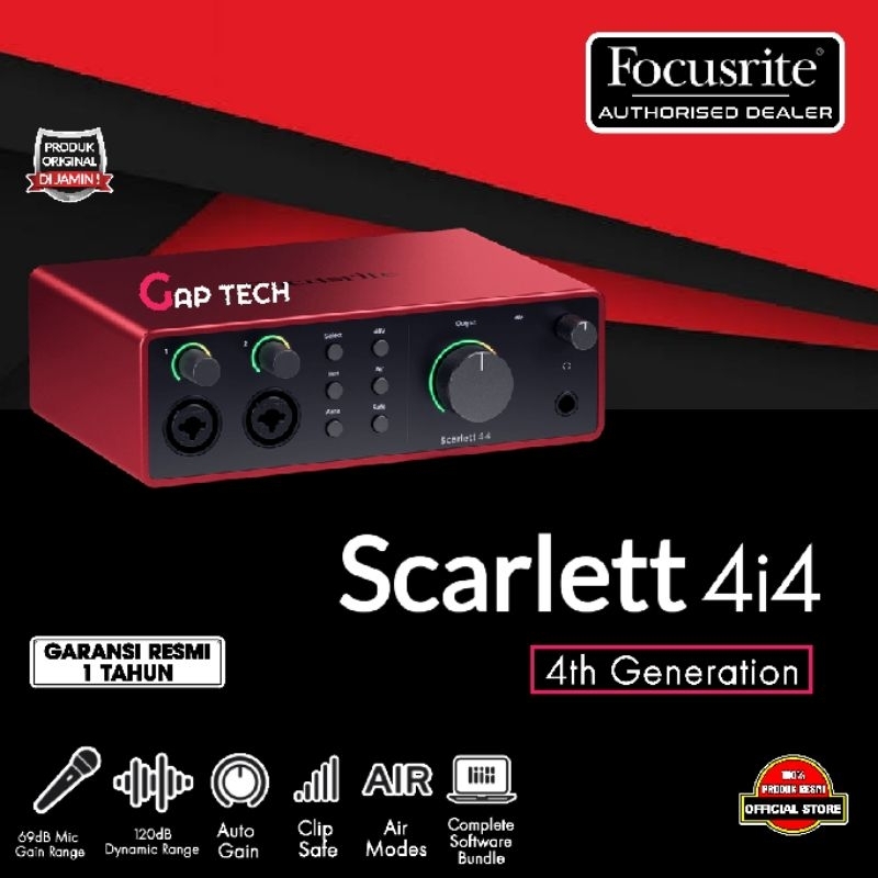 Jual Focusrite Scarlett 4i4 4th Gen / Gen 4 USB Audio Interface ...