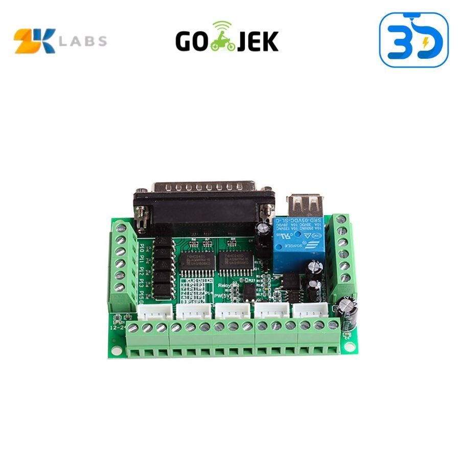 Jual ZKLabs Mach3 CNC Breakout Board 5 Axis LPT Interface | Shopee ...