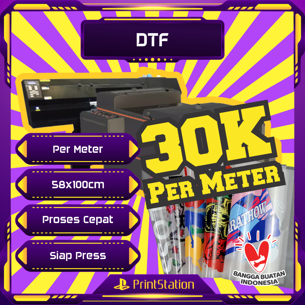 Jual Print DTF Meteran / Cetak Sablon Digital Murah Cepat Bagus ...