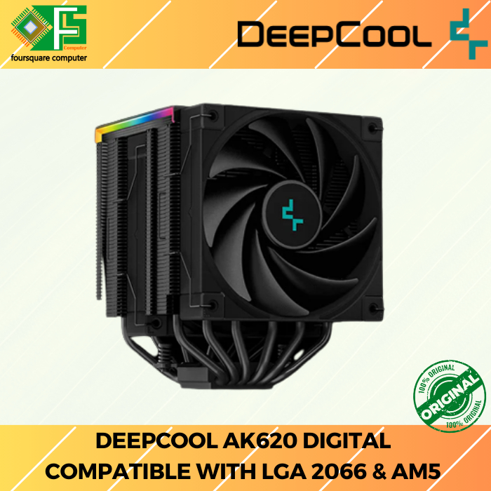 Jual CPU Cooler Deepcool AK620 Digital | HSF CPU Cooler | Shopee Indonesia