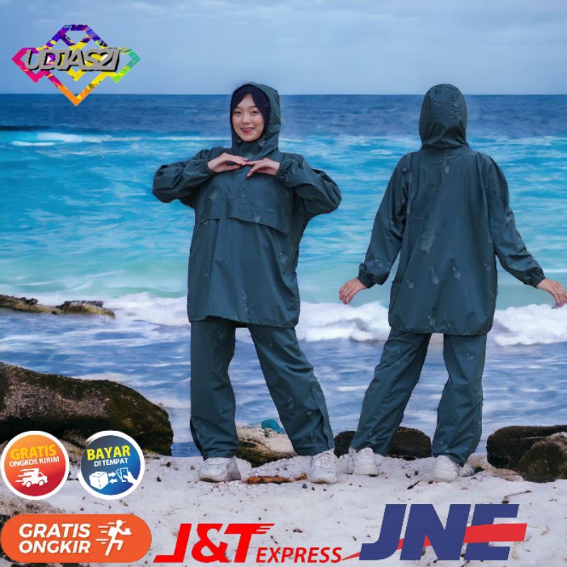 Jual jas hujan kangguru berkwalitas anti rembes original/raincoat/bahan ...