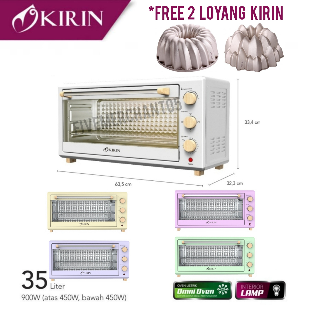 Jual Oven Kirin KBO 350 WB Wide Body Lebar Low Watt Panggangan Warmer ...