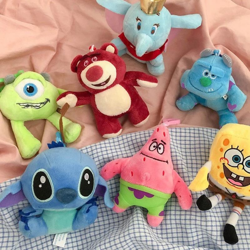 Jual Gantungan kunci lotso, dumbo, stitch, spongebob, patrick | Shopee ...