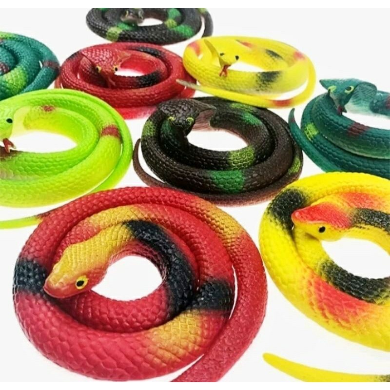Jual MAINAN ANAK ULAR ULARAN KARET WARNA WARNI PANJANG 75cm | Shopee ...
